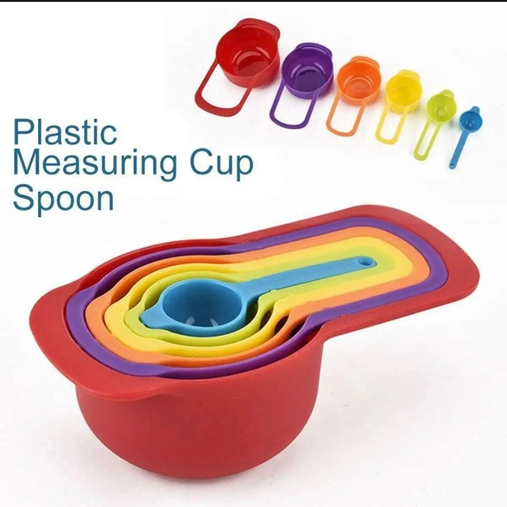 Measurement Cup Set 6Ps - Multi Color - Make Measuring Ingredients Easy ...