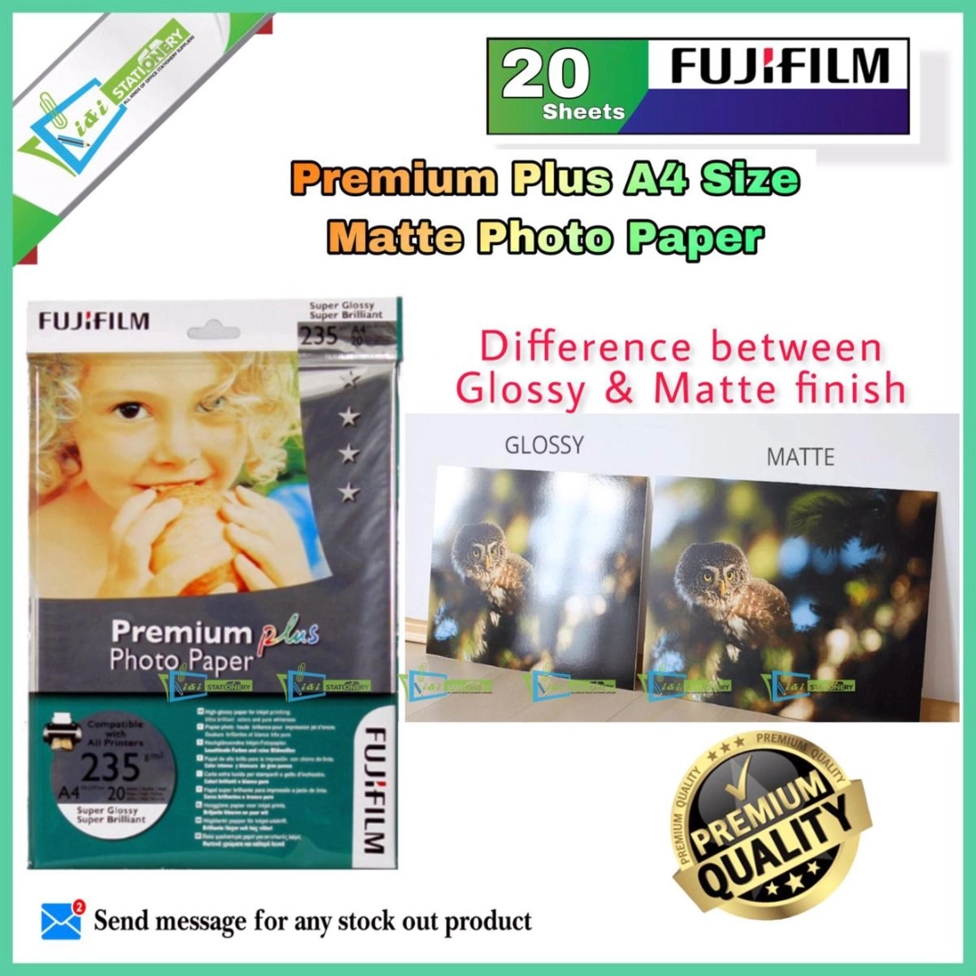 Fujifilm Matte Premium Plus Photo Paper A4 Size 20 Sheets