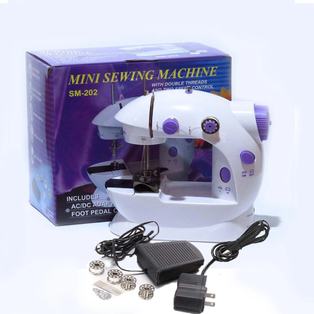 Mini Electric Pedal Double Threads Rewind Sewing Machine