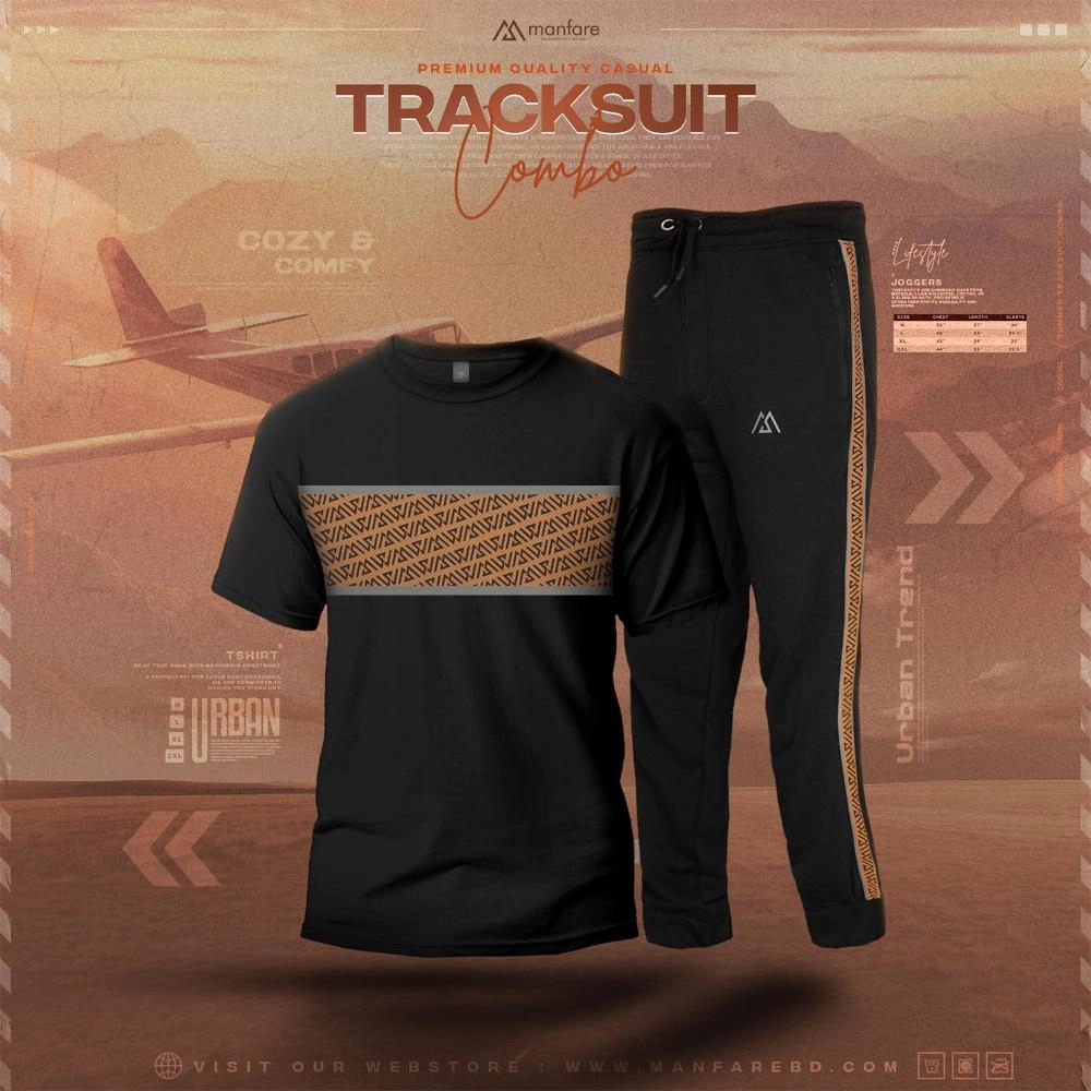 Manfare Summer Tracksuit Combo - T-Shirt & Joggers | MF-573