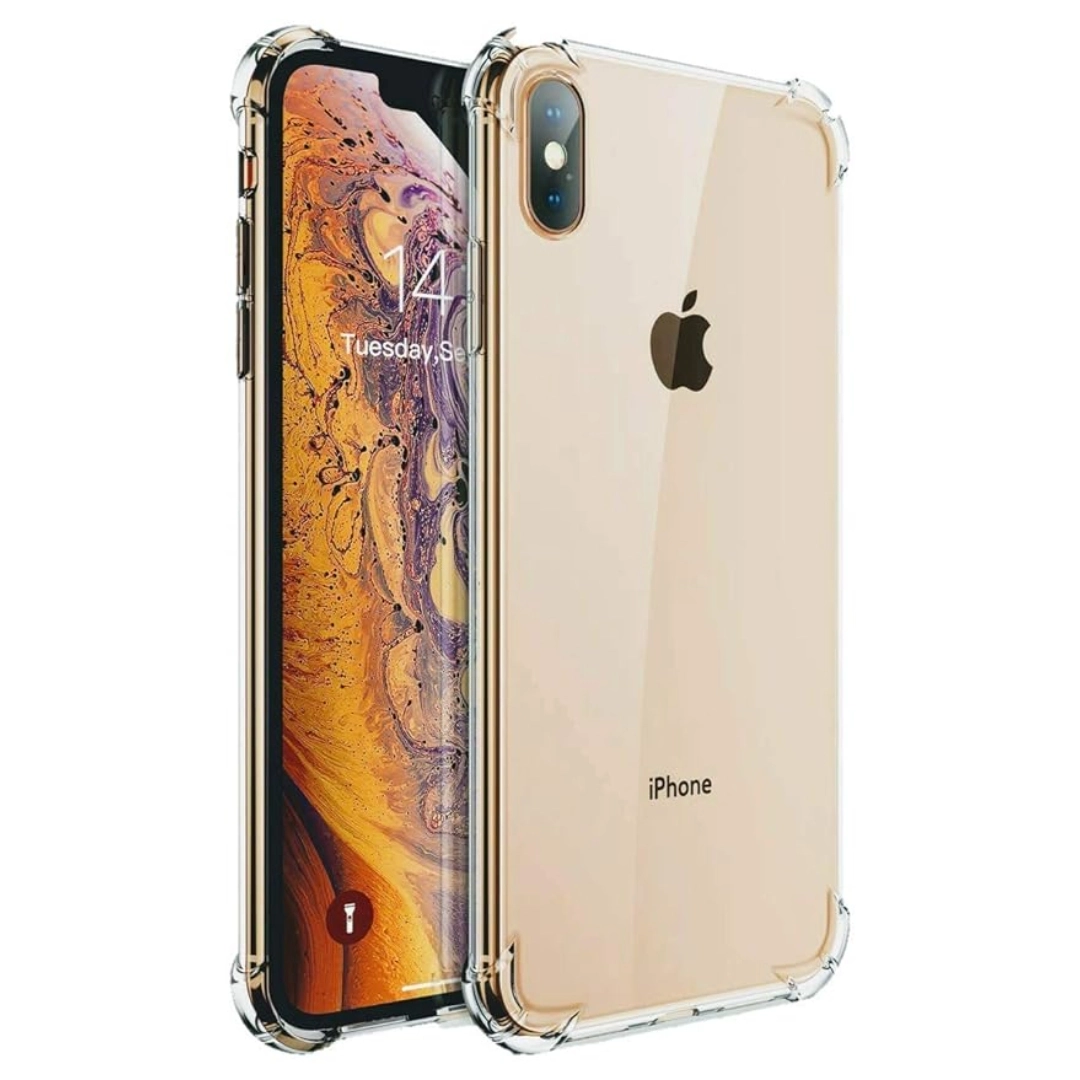 Iphone X Flexible Clear Transparent Soft Tpu Back Case Cover With Bumper