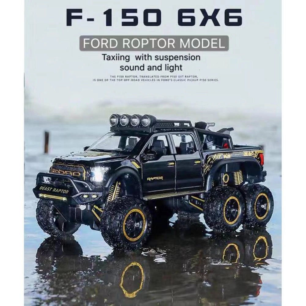 1:32 Ford Raptor F150 Alloy Car Model Toy Off-road Model with Sound ...