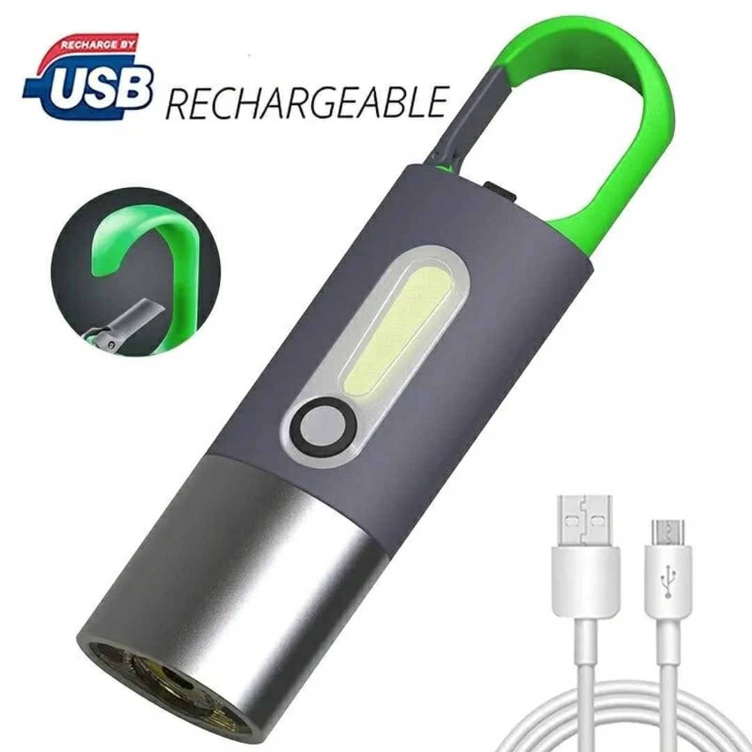Rechargeable Flashlights With Hook Bright LED Flash Light 4 Modes ...