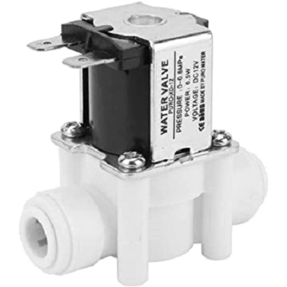 Water Solenoid Valve, 24V DC 1/4" Hose Connection for RO Reverse Osmosis.