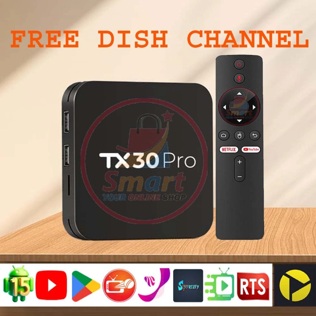 TX30 Pro 12K ULTRA HD Android Smart TV Box Voice Remote, Bluetooth,