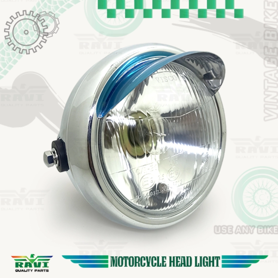 Motorcycle Headlight Grill Prison Chopper Bobber Headlamp for Harley ...