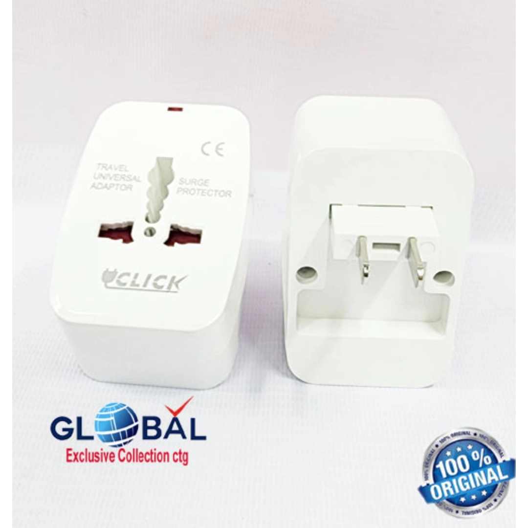 Click, 1 USB Port World Travel AC Power Charger Universal Plug Adapter ...