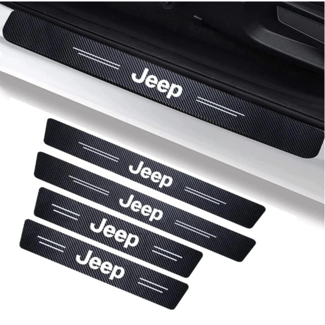 4Pcs Universal Carbon Fiber Door Anti Scratch Car Door Protective Vinyl ...