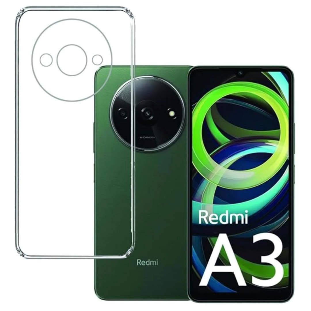 Xiaomi Redmi A3 2024 Flexible Clear Transparent Soft TPU Back Case Cover