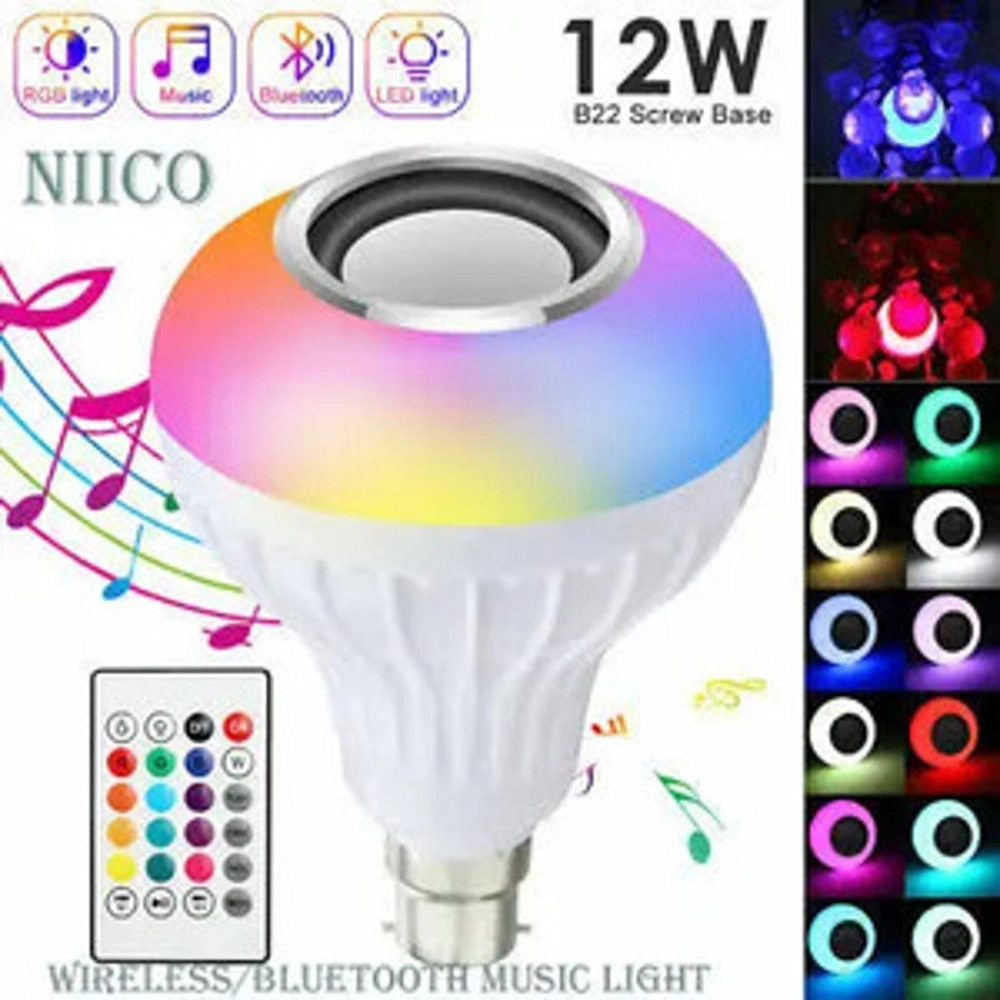 Smart Led Remote Control Bluetooth Speaker Music Bulb - Ac 220V