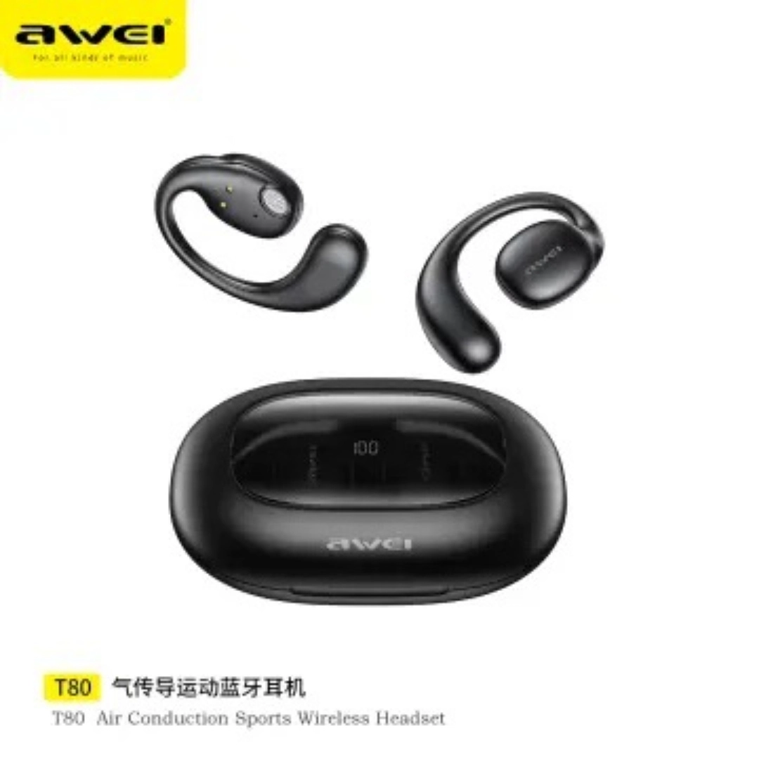 Awei T80 OWS Bluetooth Air Conduction Earbuds Headset With Mic