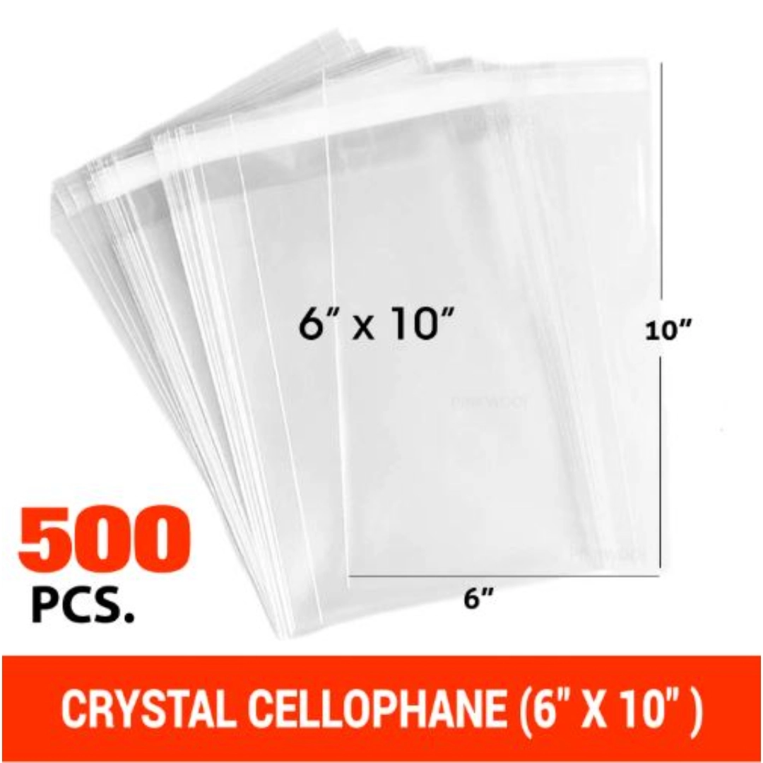 Crystal Cellophane (6" x 10" ) 500 Pcs Poly for Packaging Material ...