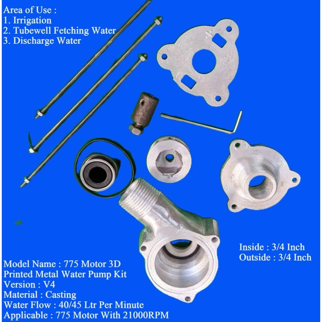 775 Motor 3D Printed Metal Water Pump Kit Set V4 Double Threat Water ...