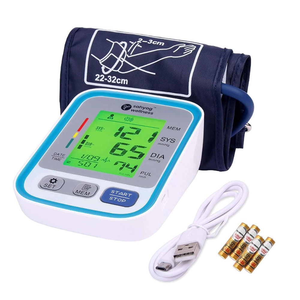 Fully Automatic Upper Arm Digital Blood Pressure Monitor Machine with ...