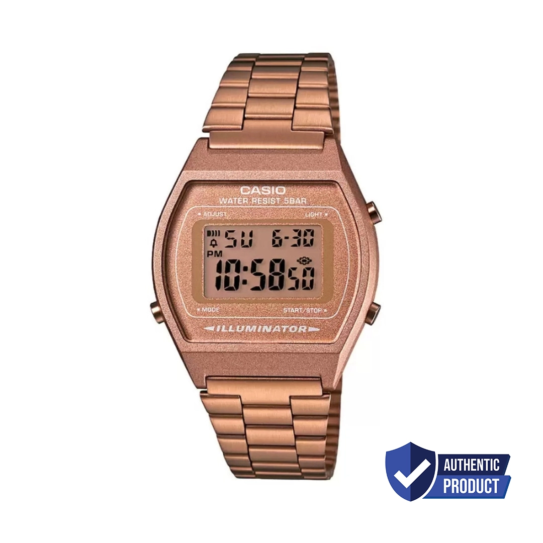 Casio Classic Digital Rose Gold Chain Watch B640WC-5ADF