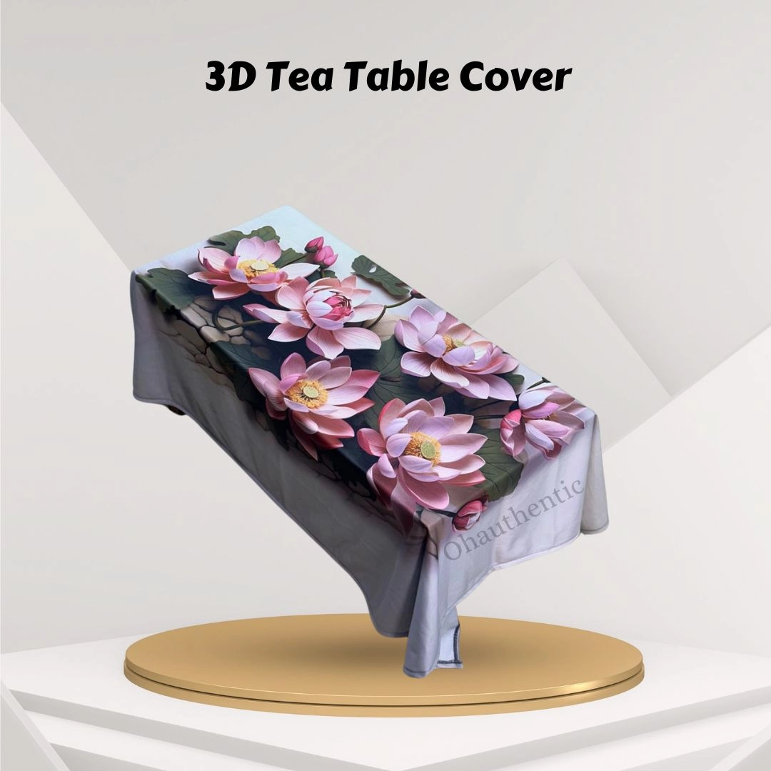 Digital New 3D Print Tea Table Cover - 1 Piece.