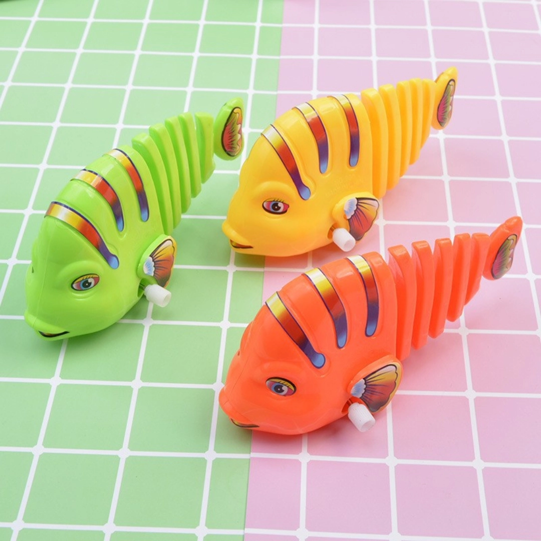 Clockwork plastic fish Simulation animal plush jumping stail children's ...