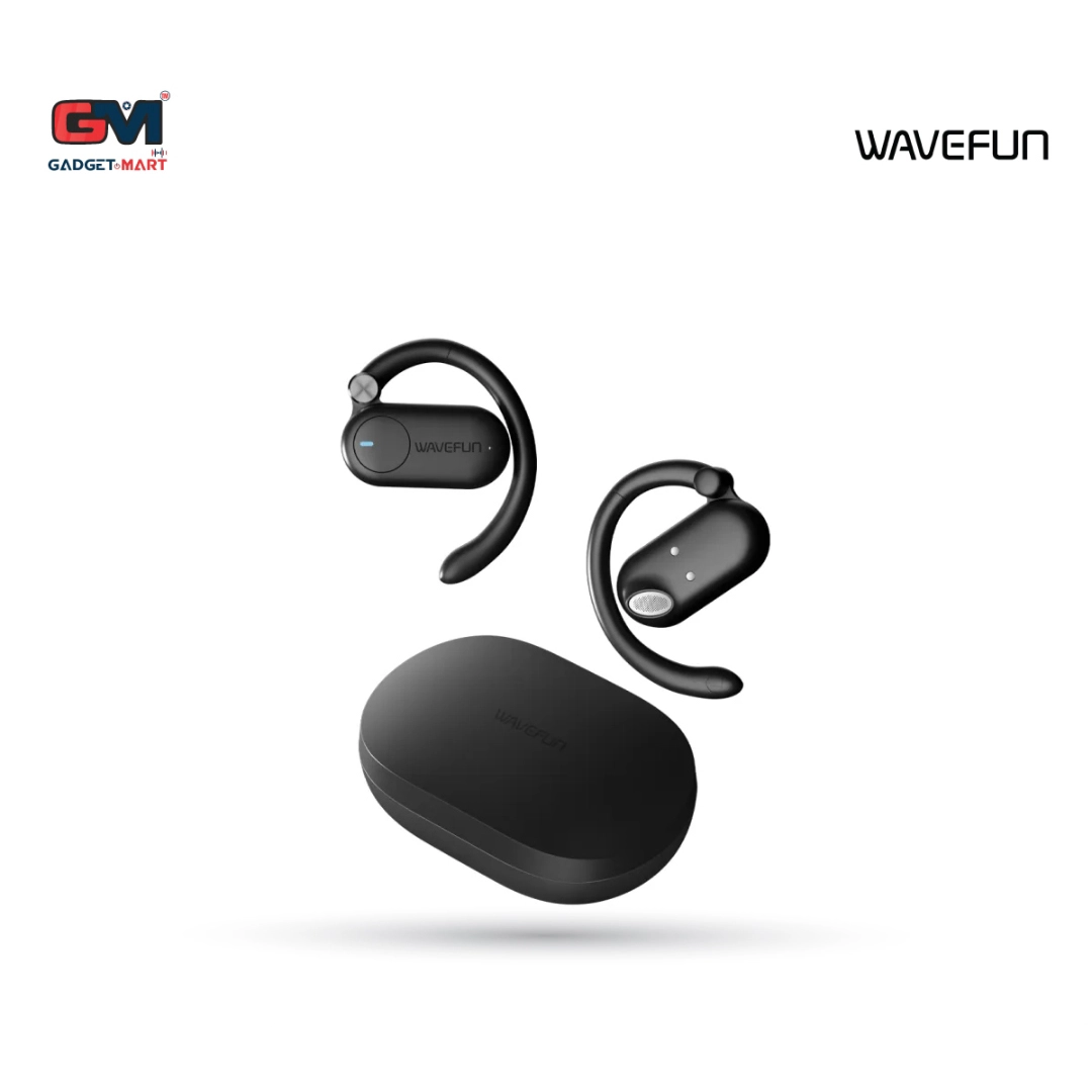 Wavefun Sense Open Ear Headphones Wireless Earphone with Adjustable Ear ...