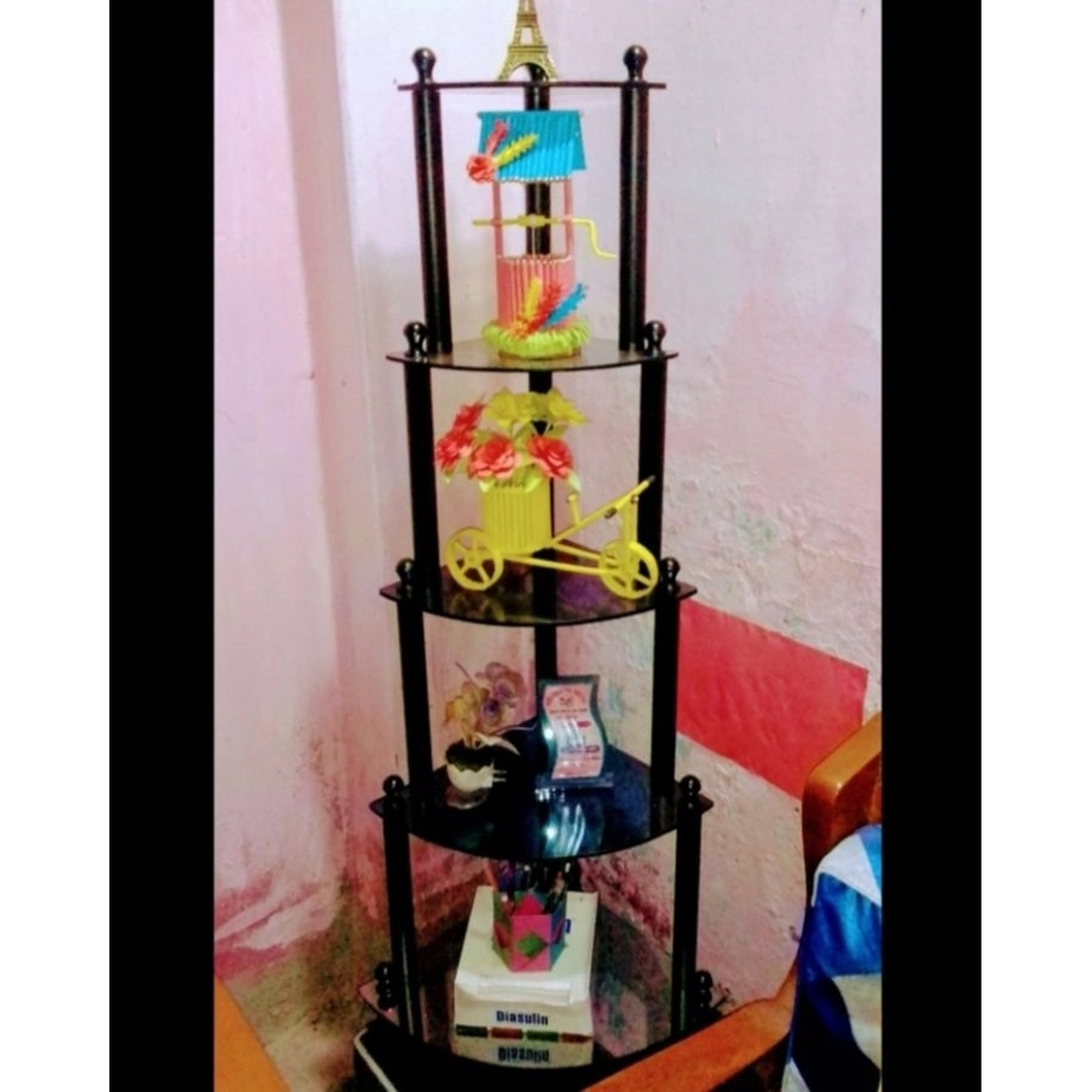5 layer Partex board corner rack Corner Stand / Display Stand sided ...