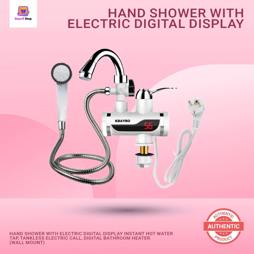 Hand Shower With Electric Digital Display Instant Hot Water Tap ...