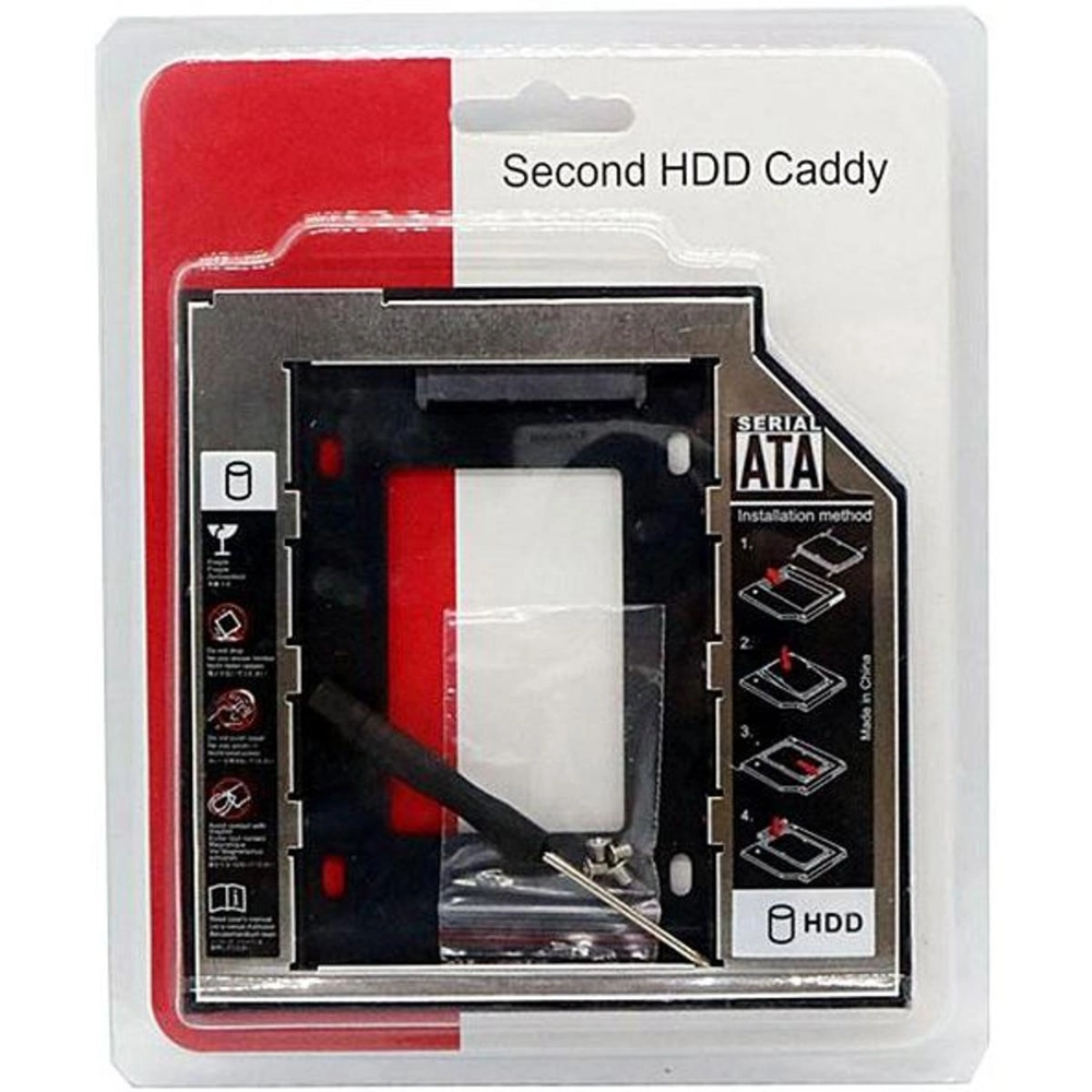 Laptop DVD to 2nd SSD/HDD Caddy Hard Drive Enclosures 12.7mm