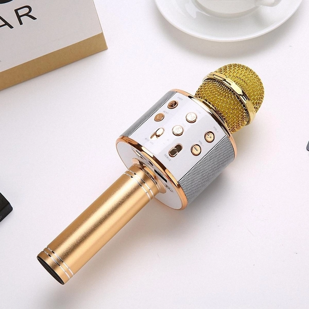 Ws-858 Wireless Bluetooth Karaoke Microphone Speaker Handheld Mic Usb ...