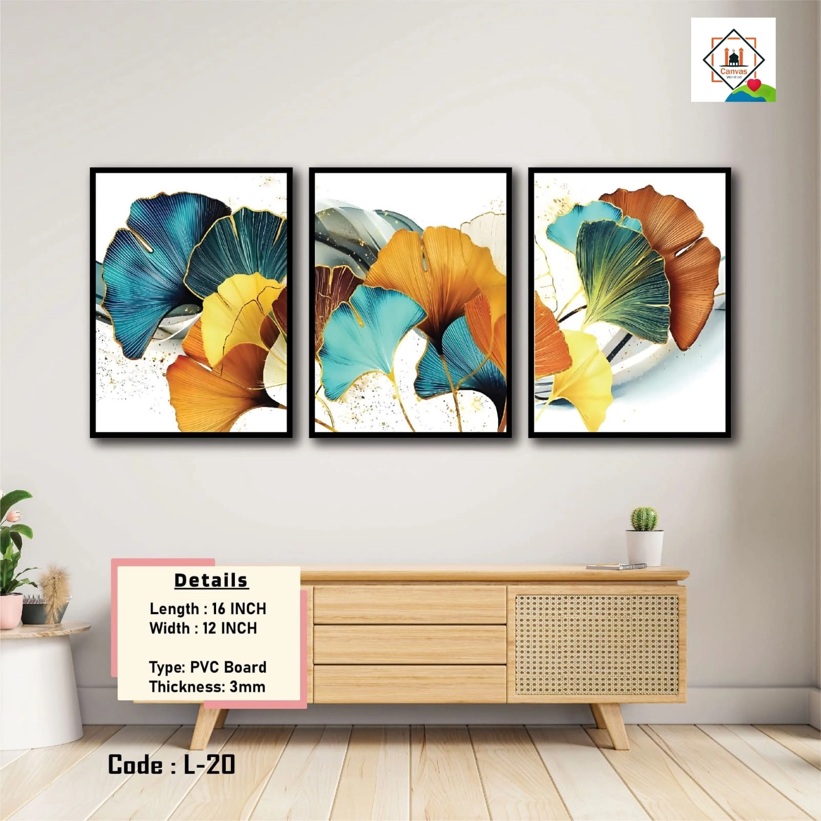 12 x 8 inch Premium Quality & HD Wallmate Set – 3pcs Combo