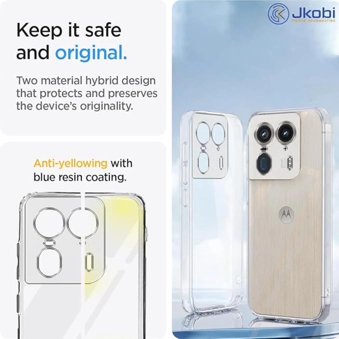 Motorola edge 50 Ultra 5G Flexible Clear Transparent Soft TPU Back Case ...