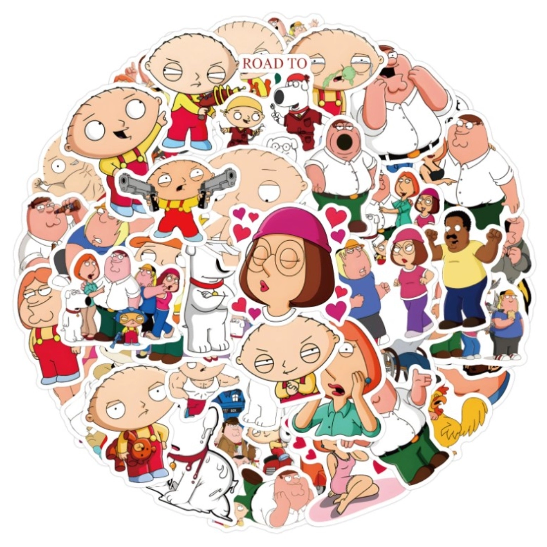 25Pcs/Set Family Guy PVC Waterproof Stickers For Wall Guitar Luggage ...