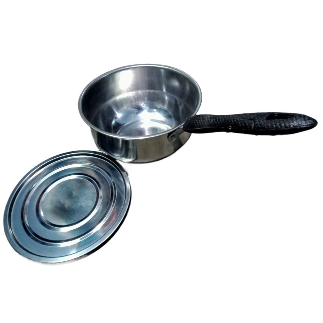 Steel Small fry pan Souch Pan with Lid Milk Pan / Teapot