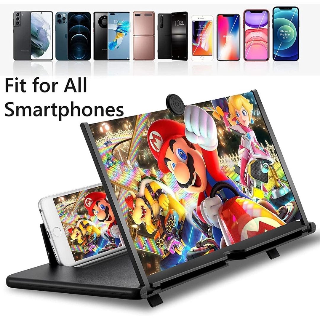 5D Mobile Phone Screen Amplifier Foldable Glass, Phone Holder, Movie ...