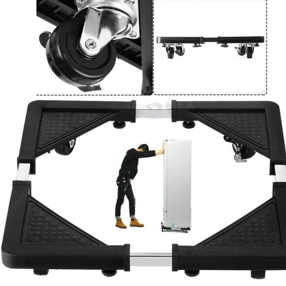 New Smartly Adjustable Movable Refrigerator Floor Trolley Fridge Stand ...