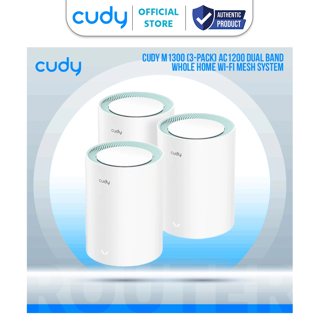 Cudy M1300 (3-Pack) AC1200 Dual Band Whole Home Wi-Fi Mesh System ...