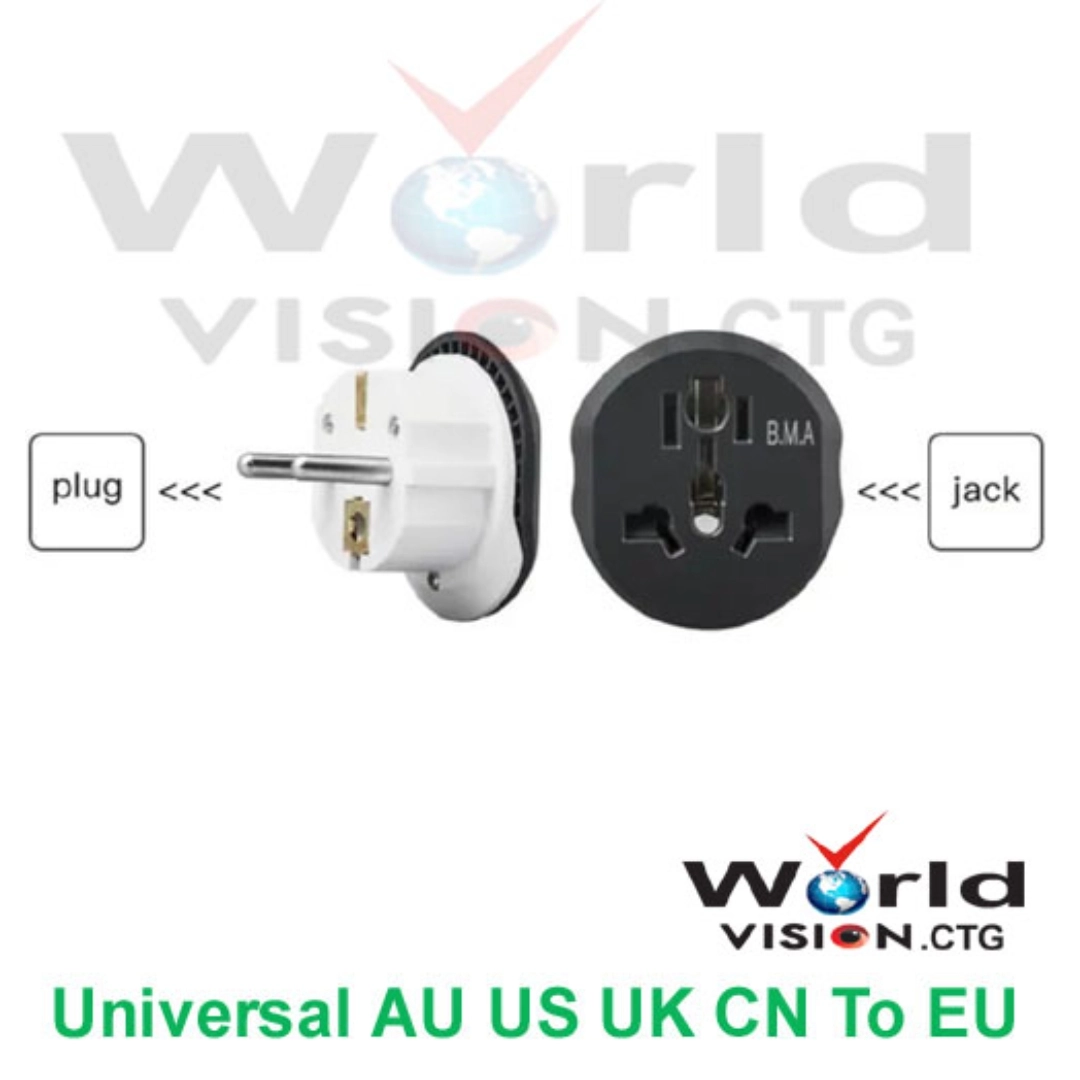 Universal AU, US, UK, CN to EU, 2 Pin Multi Socket, Premium quality ...