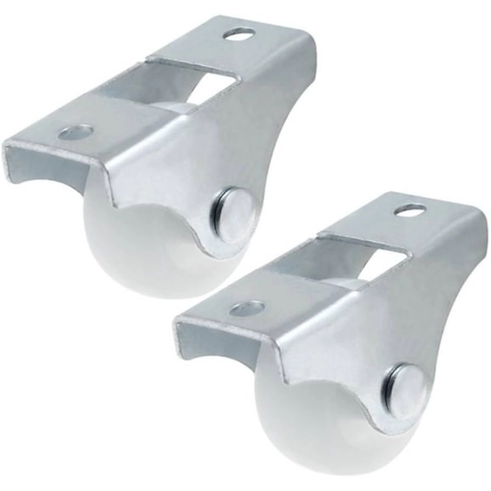12 pcs Caster Wheels Duty Fixed Casters with Rigid Non-Swivel Base Ball ...
