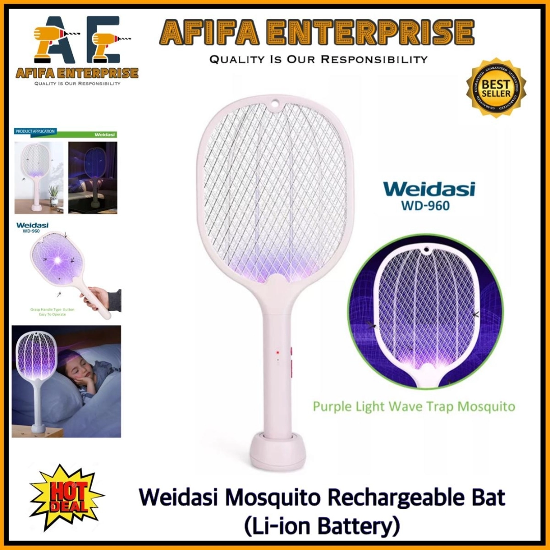 Weidasi Li-ion Battery Rechargeable Mosquito Bat With Lure Light