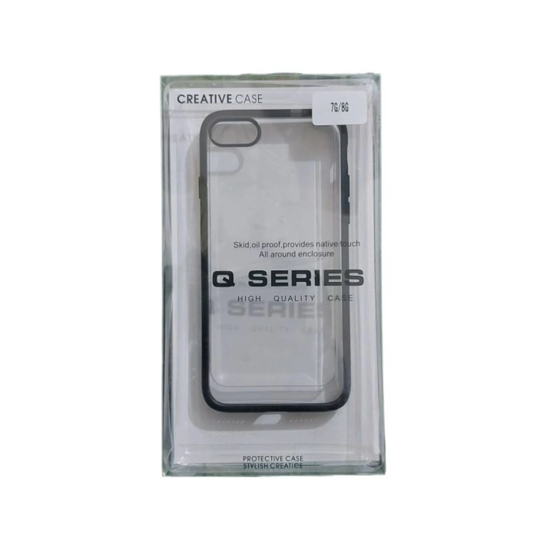 Q Series Case For iPhone 7/iPhone 8 Transparent Black Shockproof Camera ...
