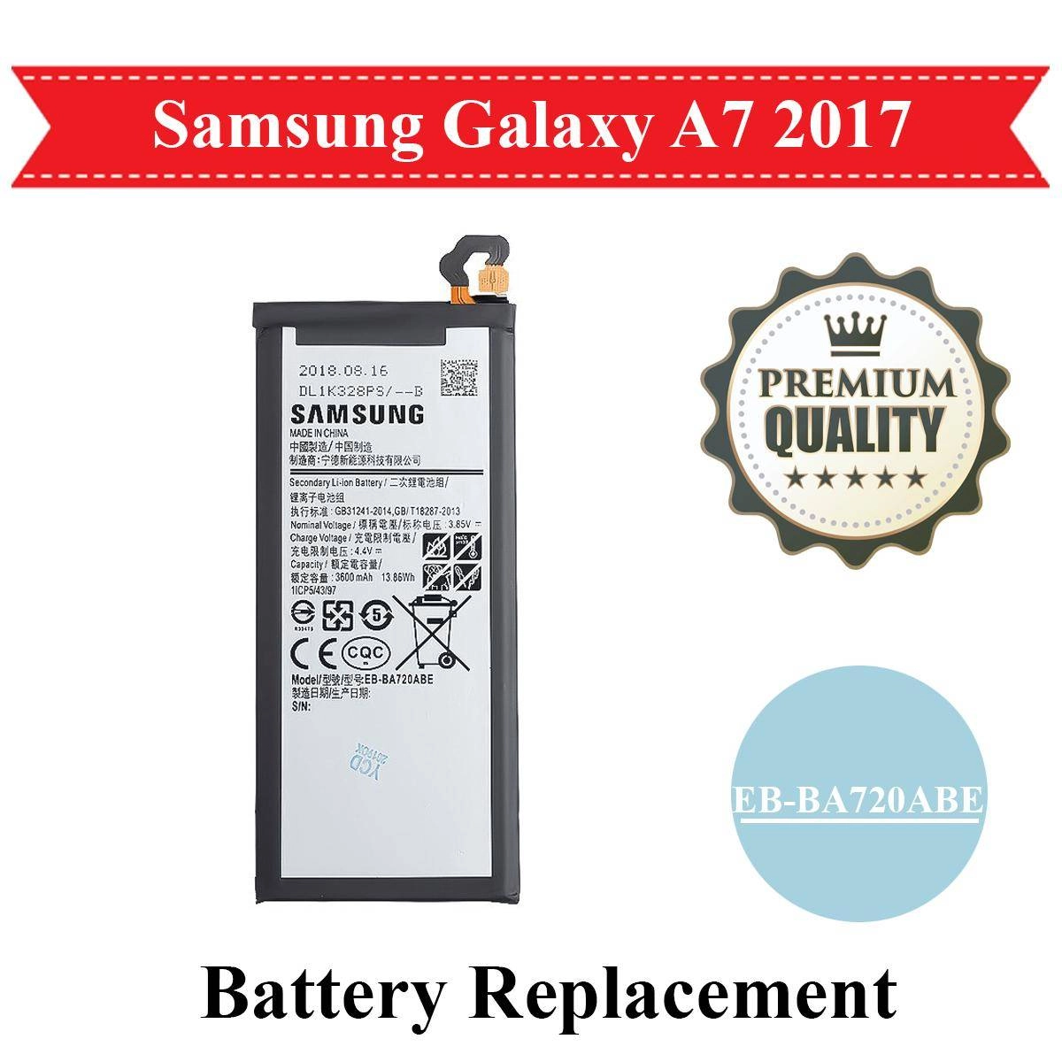 Samsung Galaxy A7 2017 A720 Battery EBBA720ABE 3600mAh For Galaxy A7 (2017)
