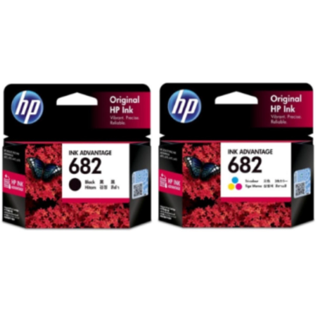 Hp 682 Original Ink Advantage Black & Tri-Color Cartridge (Full Set)