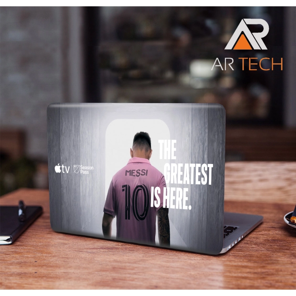 Messi The Greatest is Here Laptop Sticker Laptop Skin Sticker & Laptop ...