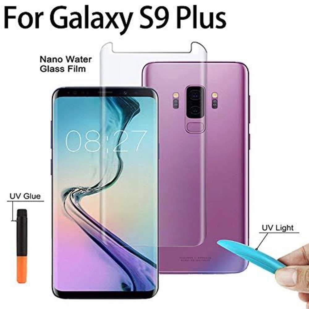 Samsung Galaxy S9 Plus _Xmart UV Light Adhesive Tempered Glass Screen Protector -Transparent