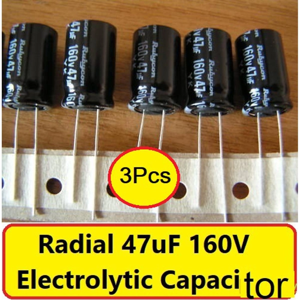 3Pcs- 47uF 160V RADIAL Electrolytic Capacitor 47uF 160V Radial ...