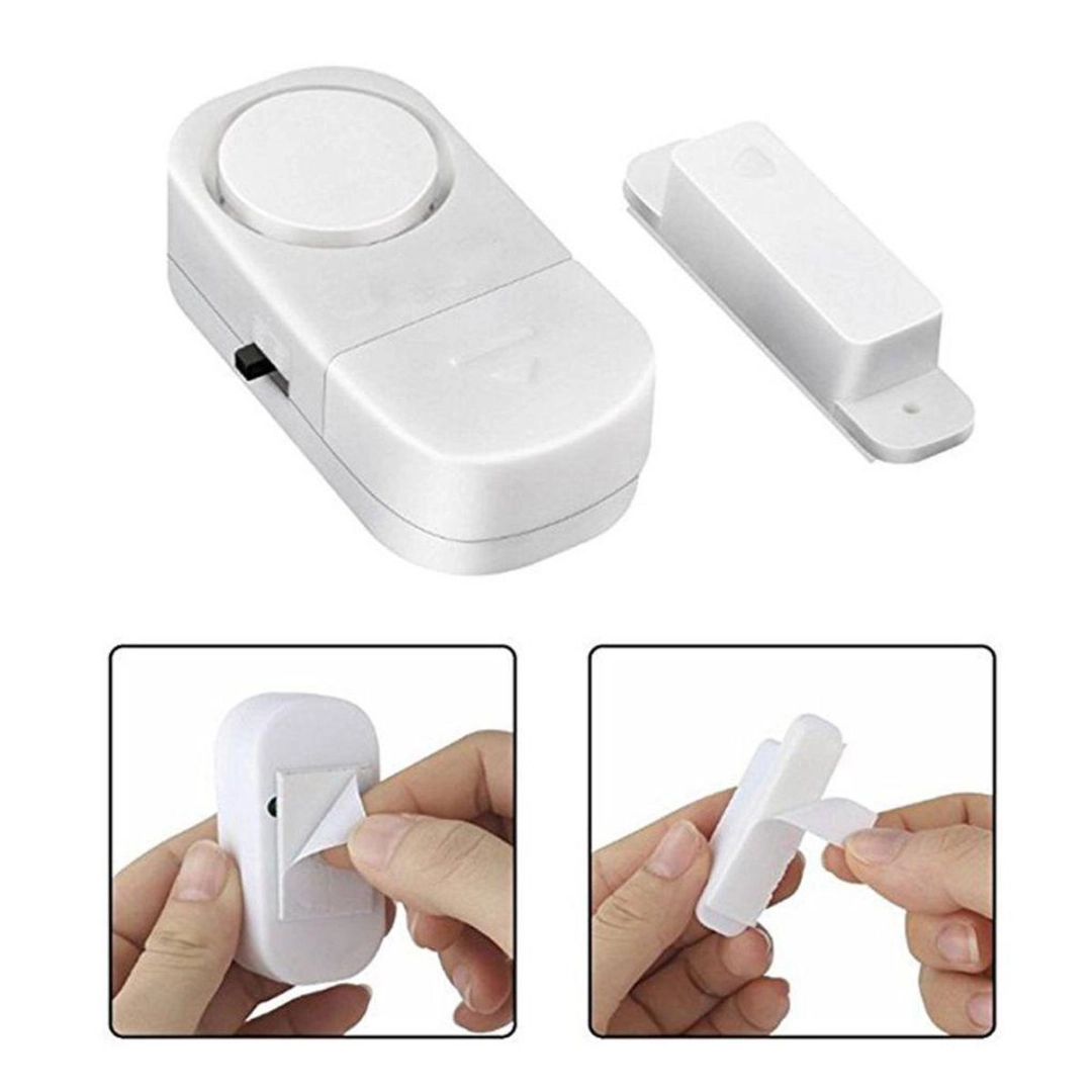 Wireless door entry alarm sensor Warning System 105db Built-in Siren ...