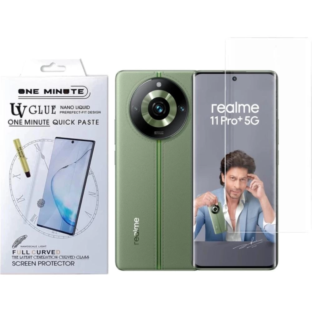 For Realme 11 Pro+ 5G Premium Uv Tempered Glass Screen Protector Curved ...