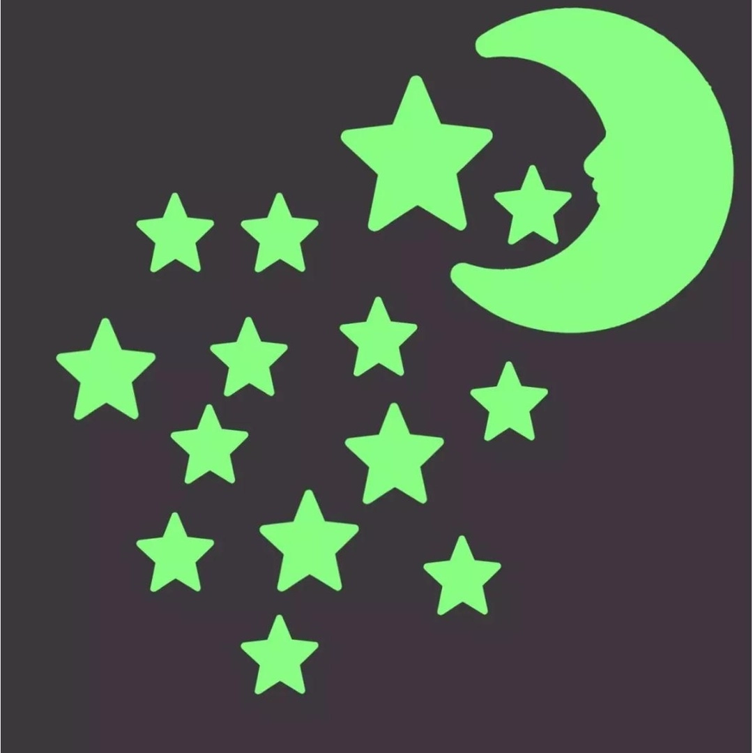Glow Star In Dark With Glue Dots 15Pcs For Wall Decor Best Glowing ...