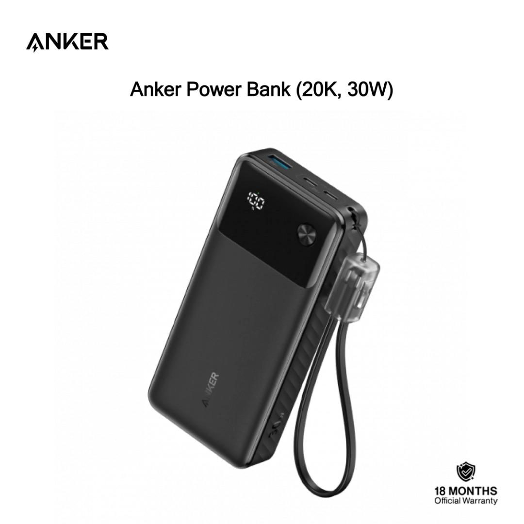 Anker Powercore Power bank 20000mAh with Lanyard Cable & PD, QC & SCP ...