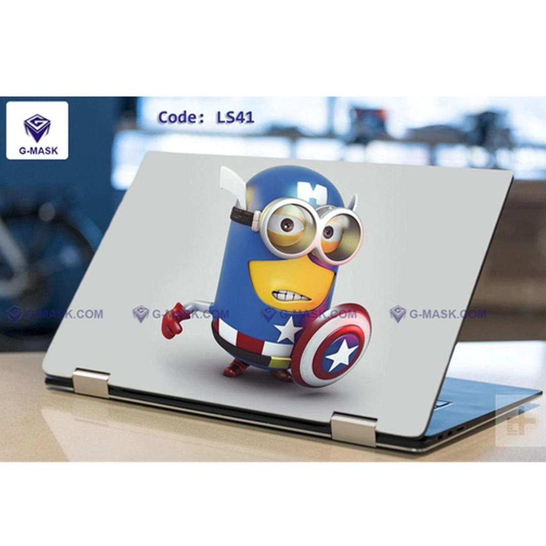 GMASK LS41 Minion Captain America Laptop Sticker Decorative Laptop ...