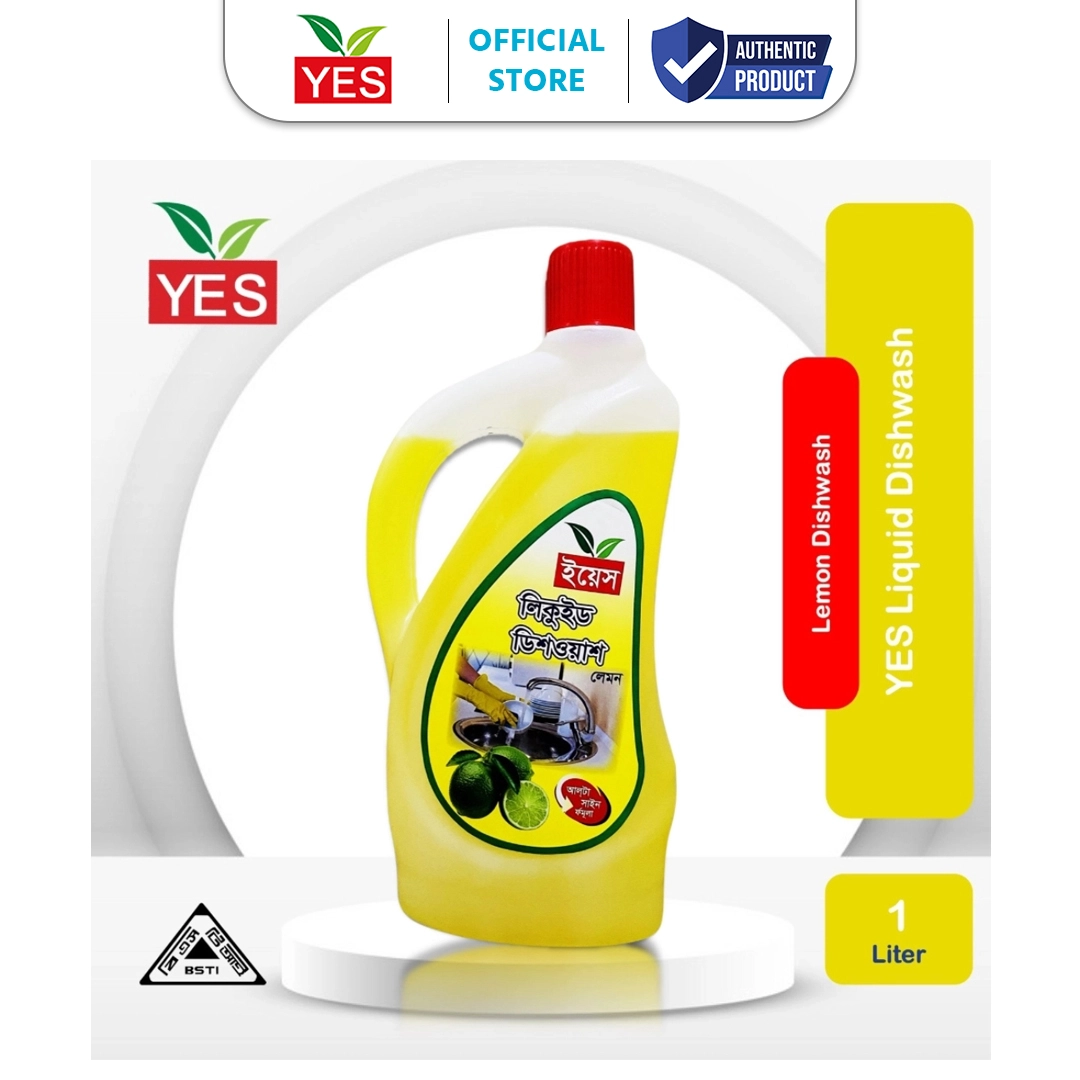 Yes Dishwash Liquid Lemon - 1Ltr