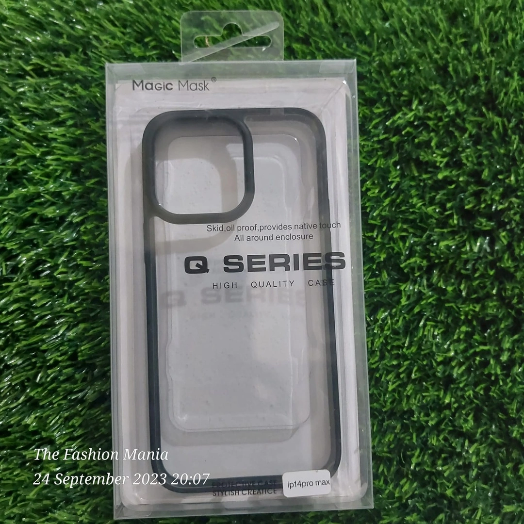 Q Series iPhone 14 Pro Max Transparent Black Shockproof Camera ...