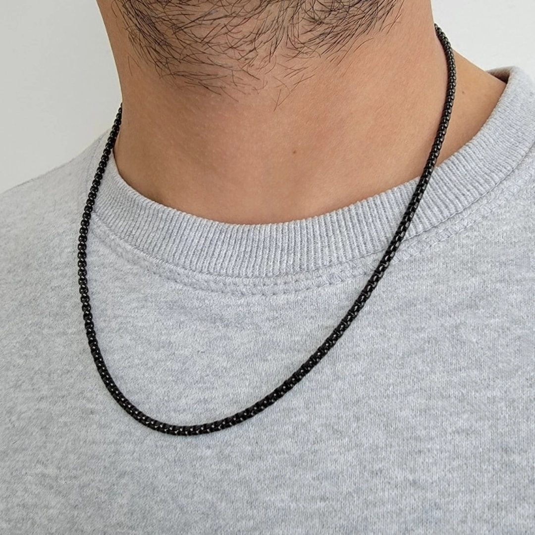 Standard Black Long Chain For Men